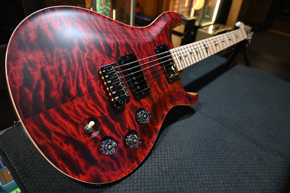 PRS Wood Library DGT 10-Top Quilt Fire Red Satin Guitar 7759 | Danville ...