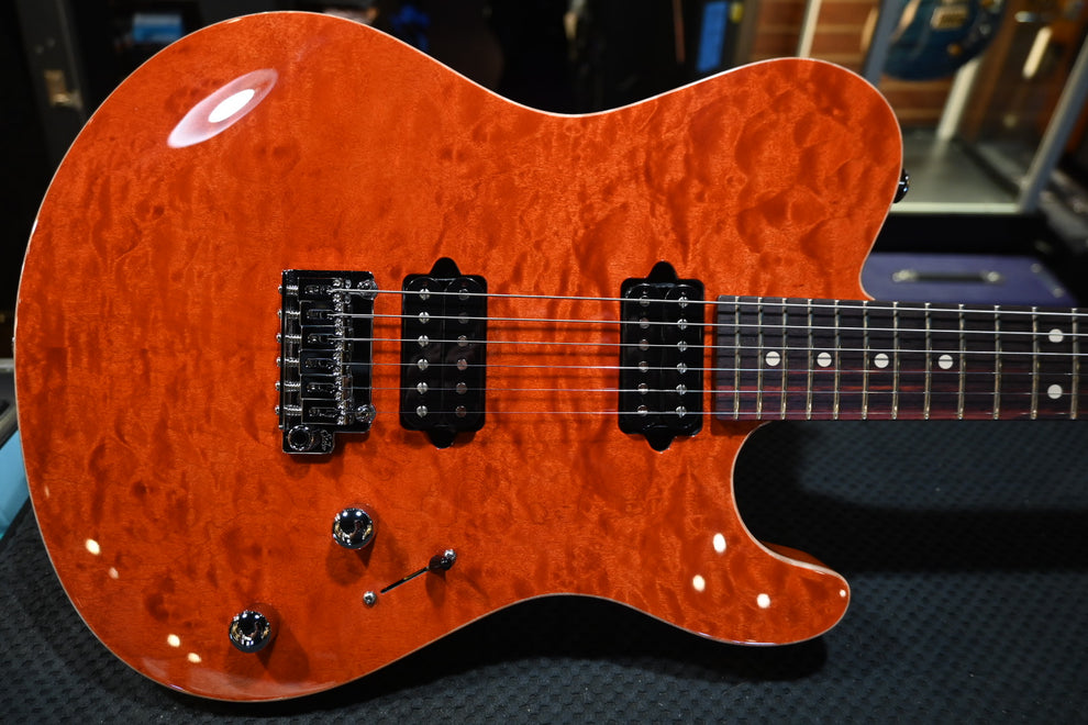 Suhr Oso Figured Maple Custom Orange Stain Guitar 9358 | Danville Music